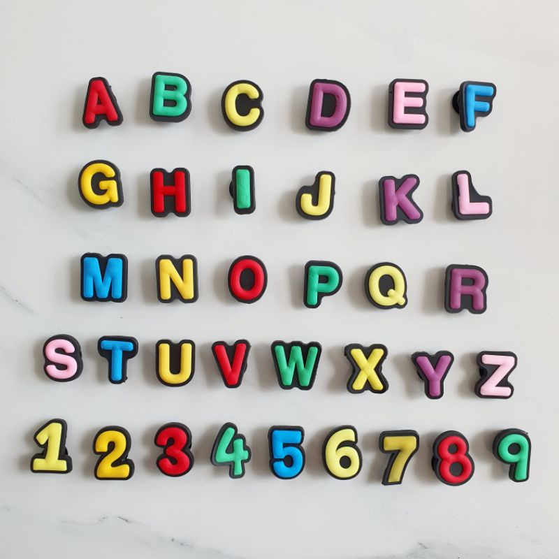 🌈 SG READY STOCK🌈 OVER 600+ DESIGNS 🌈 Jibbitz Alphabet Design/ Shoe ...
