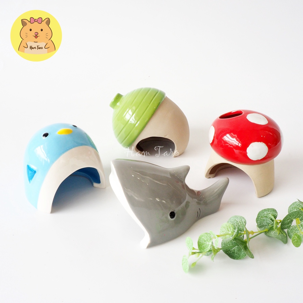 Ceramic Bottomless Design House Cute Hideout Hamster Small Animal ...