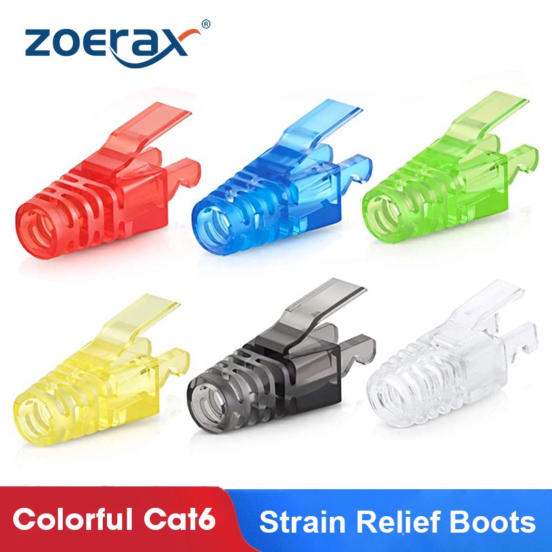 ZoeRax RJ45 Strain Relief Boots Ethernet Network Cable Connector Cover ...