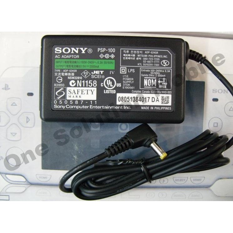 SONY PSP 1000 2000 3000 E1000 PSP1000 PSP2000 PSP3000 AC Adaptor Travel ...