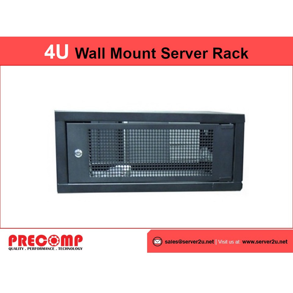 GrowV 4U Server Wall Mount Rack 600x500x277mm (P/G0450WM) | Shopee ...