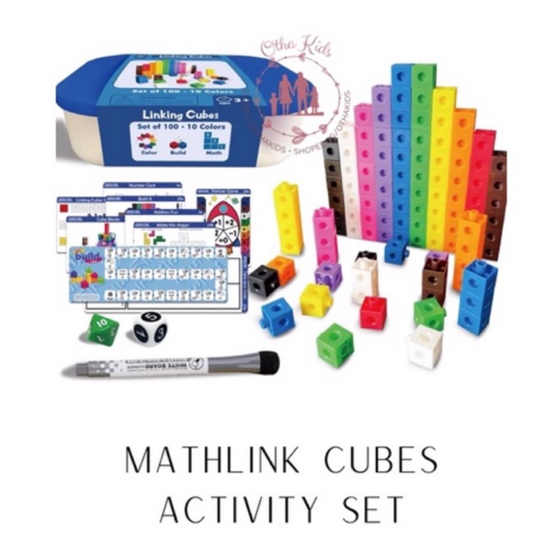 [SG STOCK] 100 Math Link Cube Builder activity set creative learning ...