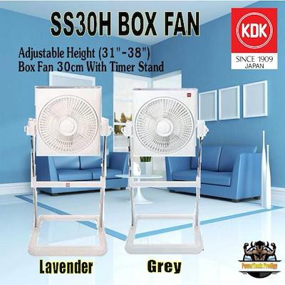 KDK GREY SS30H BOX FAN WITH STAND AND COMES WITH TIMER / SS30H / KDK ...