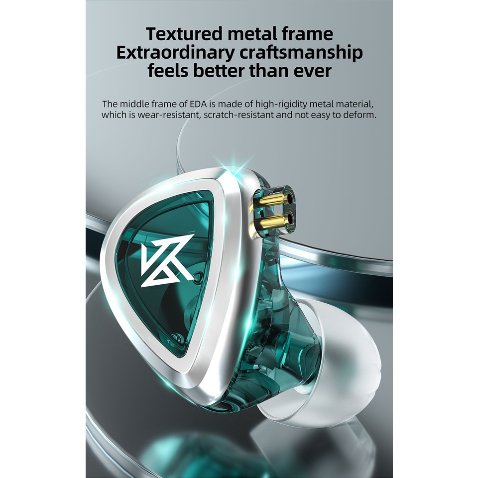 KZ EDA Bass/Balanced/Hi-Res Earbuds In Ear Earphones 3 Pairs HIFI ...
