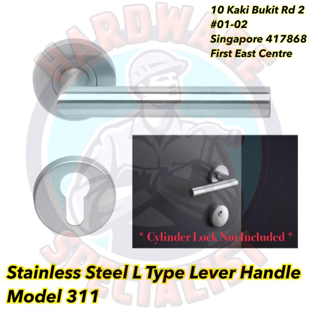 Stainless Steel L Type Lever Handle / Office Door Handle | Shopee Singapore