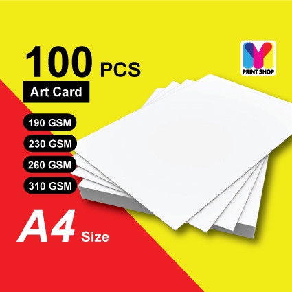 Artcard 190gs 230G 260gsm 310gsm 100pcs A4 A3 A3+ Gloss Coated Book ...