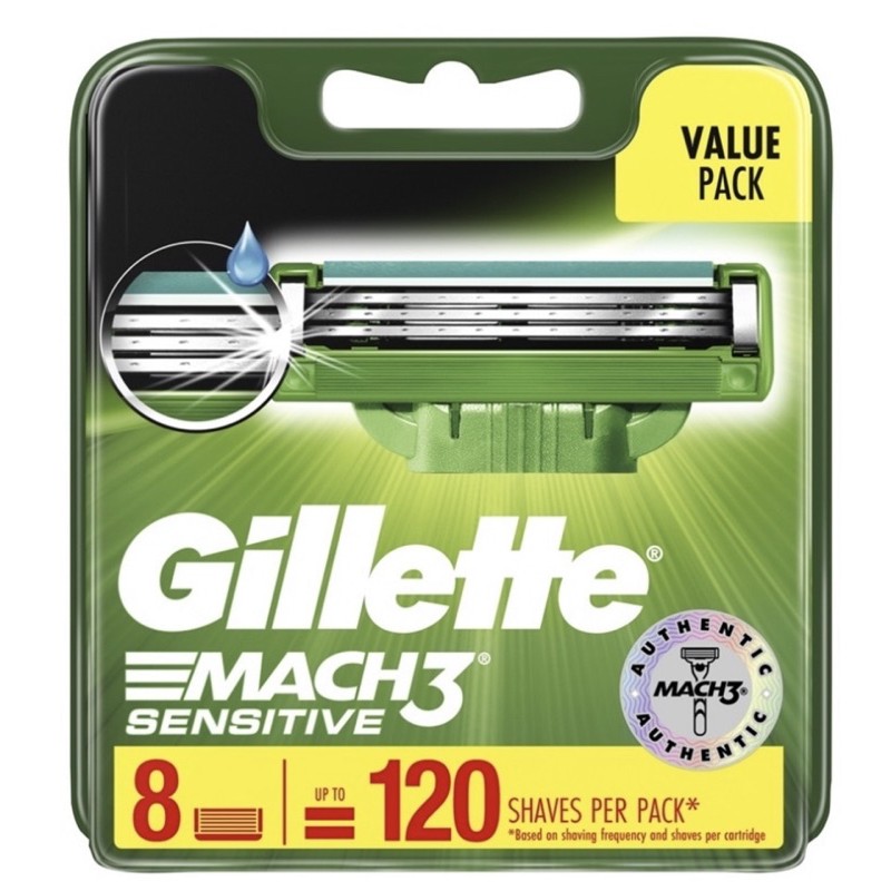 Gillette Mach 3 Sensitive(Pack of 8) | Shopee Singapore