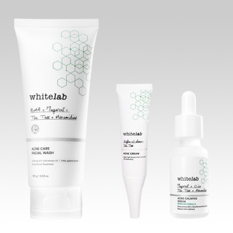 Whitelab Bundling Acne Care Facial Wash + Acne Calming Serum + Acne ...