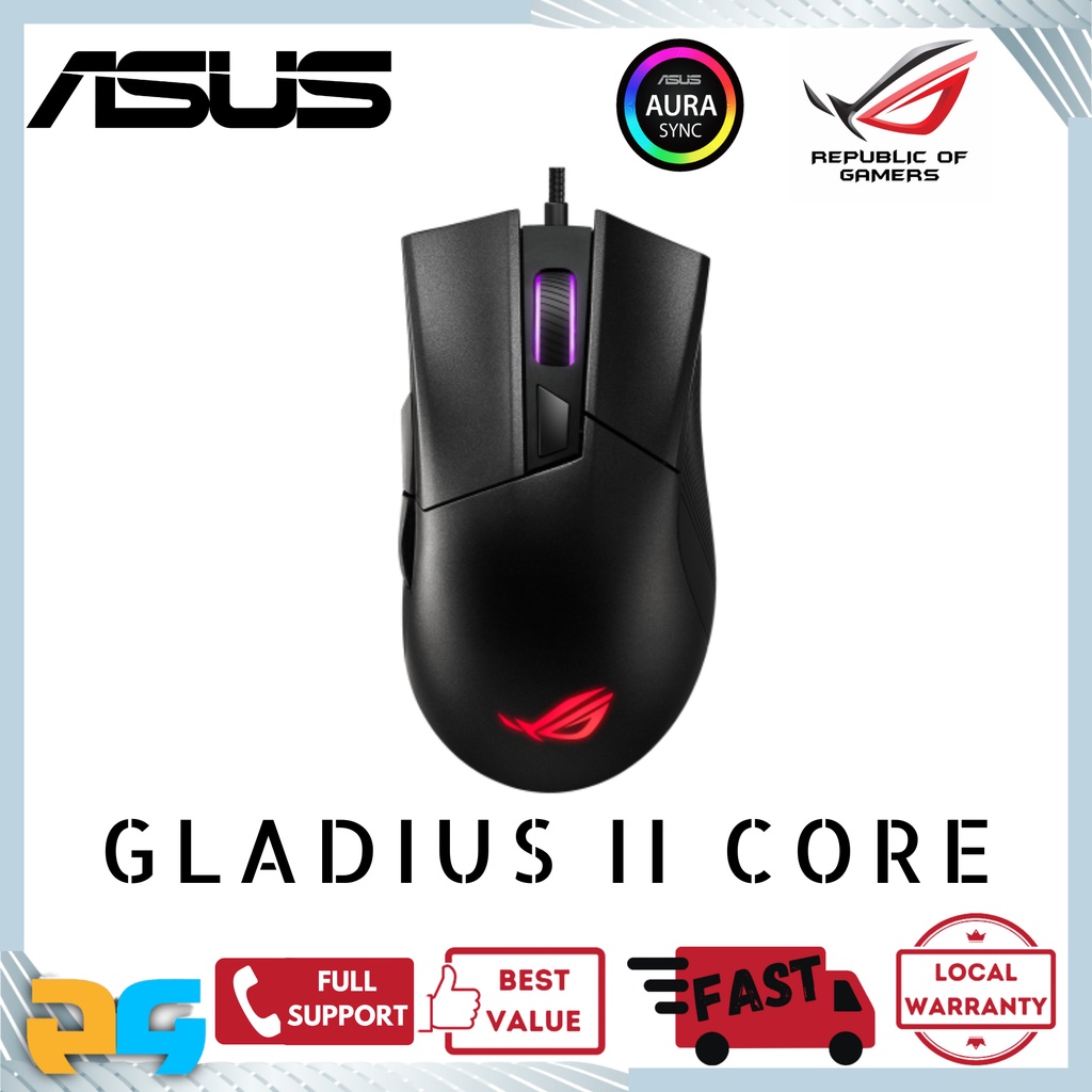 Asus ROG Gladius II Core RGB Gaming Mouse | Shopee Singapore