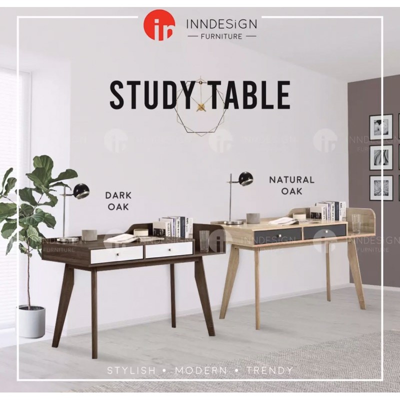 4FT STUDY TABLE WITH DRAWERS (FREE DELIVERY AND INSTALLATION) | Shopee ...