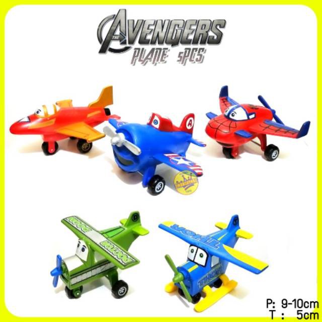 Avengers PLANE Action Figure contains 5 - Miniature Toy Display Topper ...