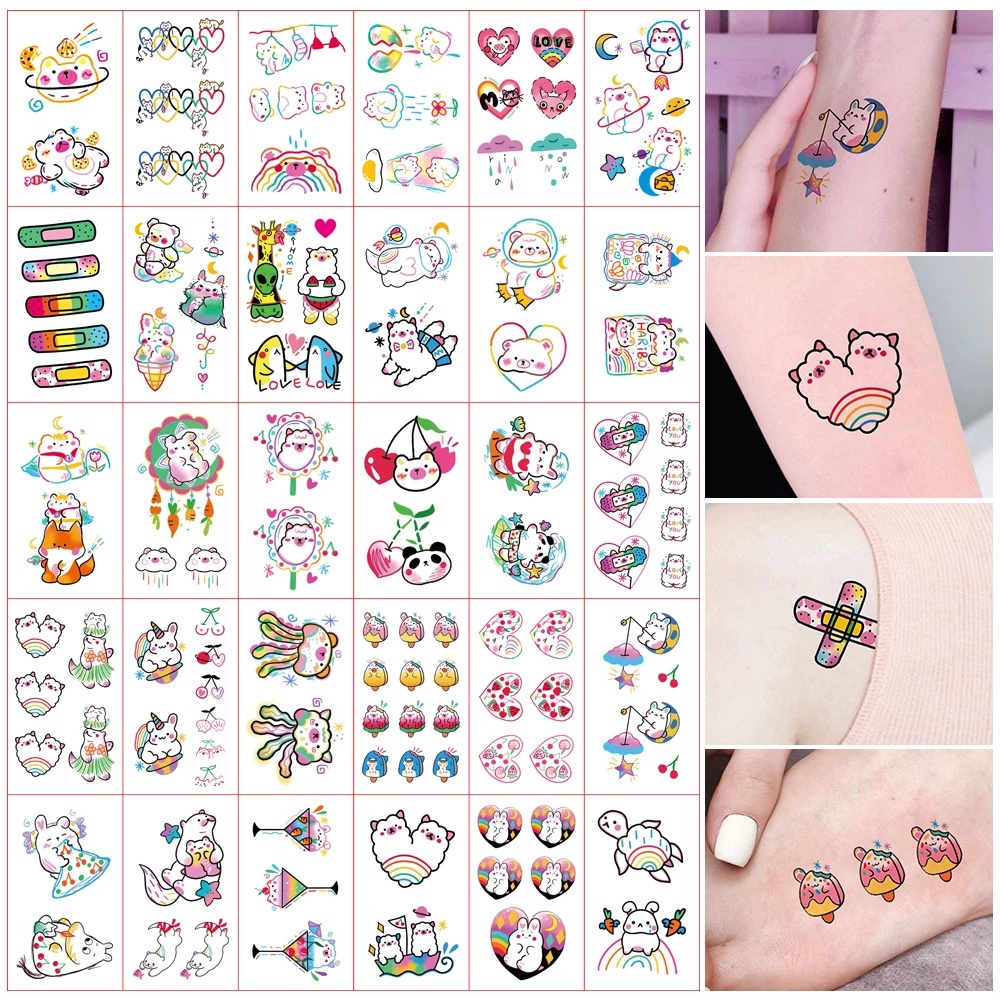 [Ramdon Color] Cute Tiny Waterproof Temporary Tattoos Sticker/Decals ...