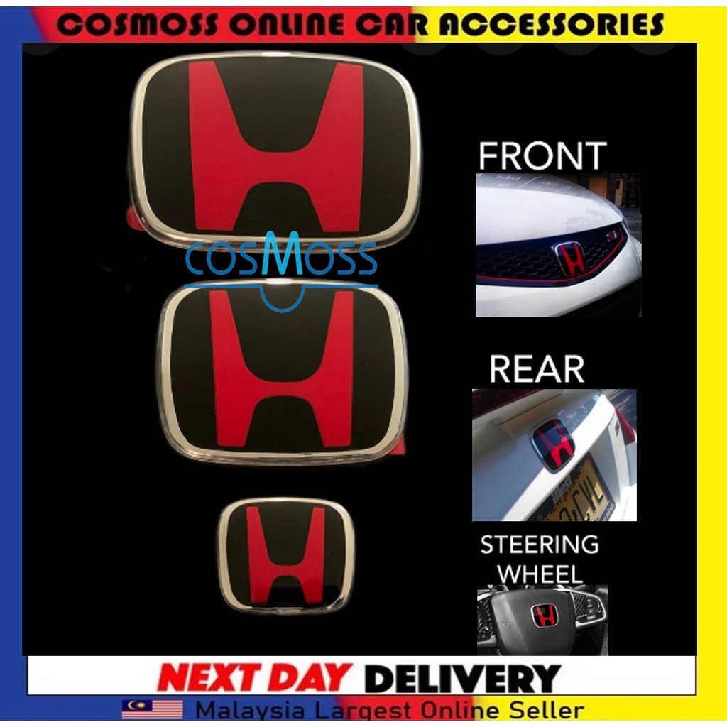 (RED + BLACK) Honda Civic FD FB FC FE 2006 - 2021 City Hatchback Accord ...