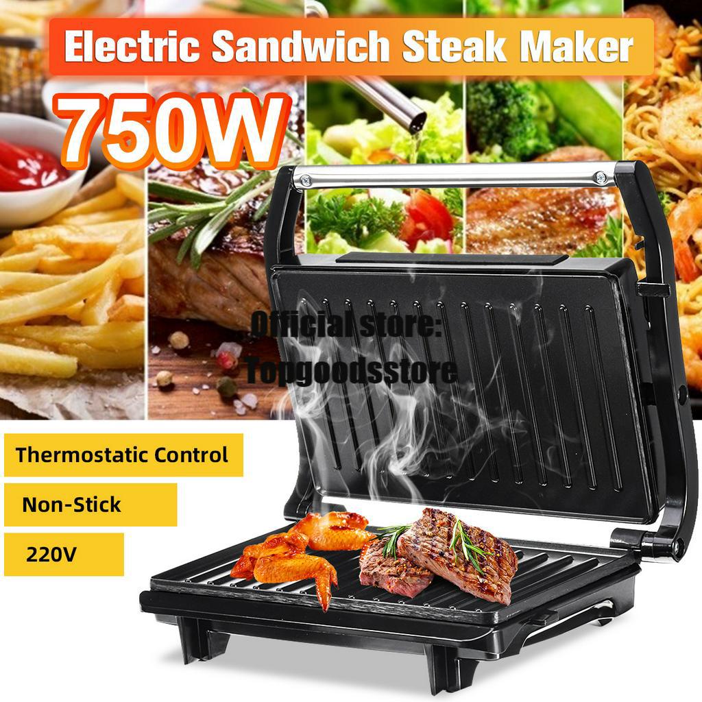 Electric Sandwich Steak Maker 750W Dual Toast Grill Pan Non Stick ...