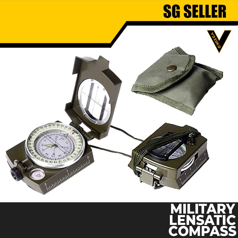 [SG SELLER] Military Grade Army Style Lensatic Direction Compass ...