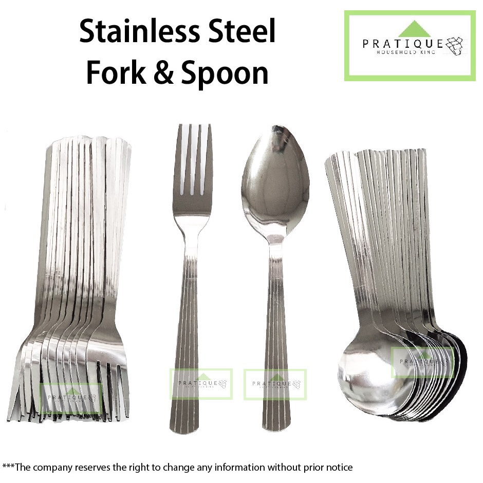 Sudu dan Garfu 12pcs / Stainless Steel Fork and Spoon/ High Quality ...