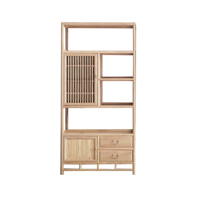 Style Bogu Chinese Rack Storage New Shelf Solid Wood Simple Ash Wood ...
