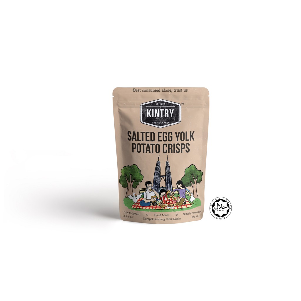 KINTRY Salted Egg Yolk Potato Crisps 25g Halal - Mini Pack | Shopee ...