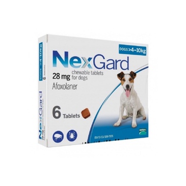 Nexgard (by Frontline) Afoxolaner Chewable Tablets for Dogs 4-10kg ...