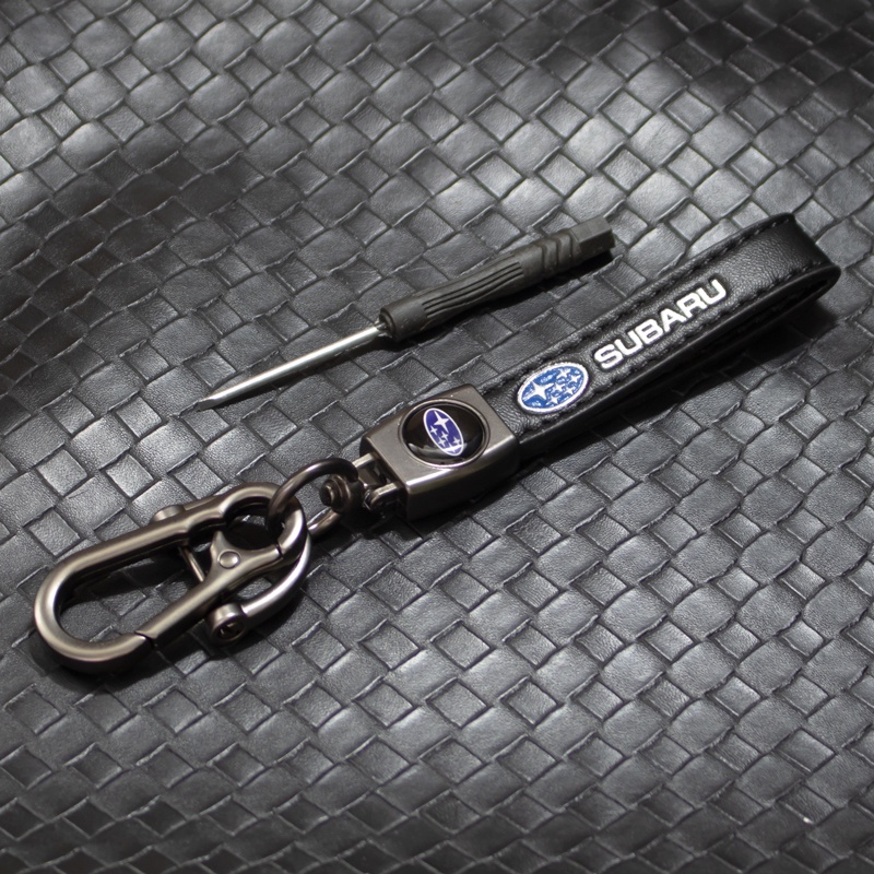 1pcs Car Key Buckle PU Leather Rope Embossed Car Logo Business Gift Car ...