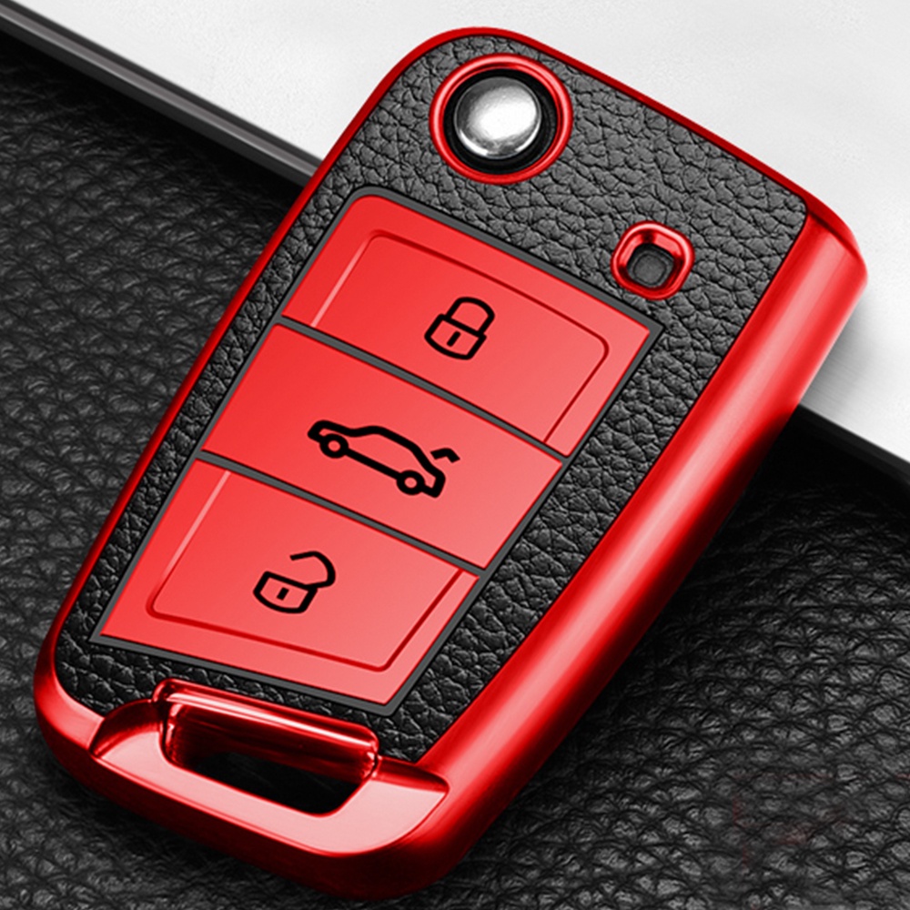 Car Folding Key Case Cover for Volkswagen VW Golf 7 MK7 Tiguan Mk2 for ...