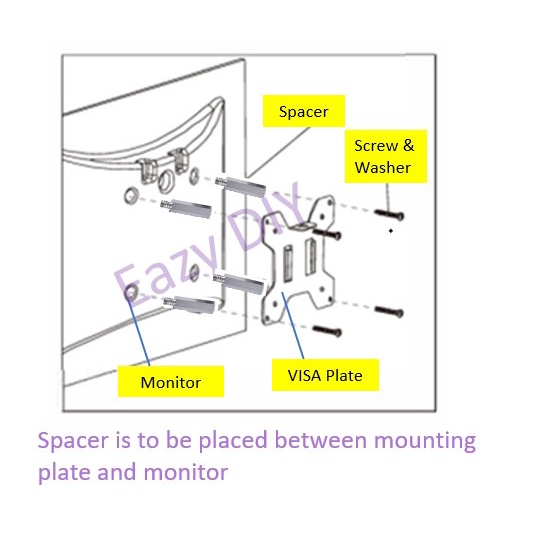 [SG Stock] VESA Spacer Set For Monitor Mounting (4pcs + screws ...