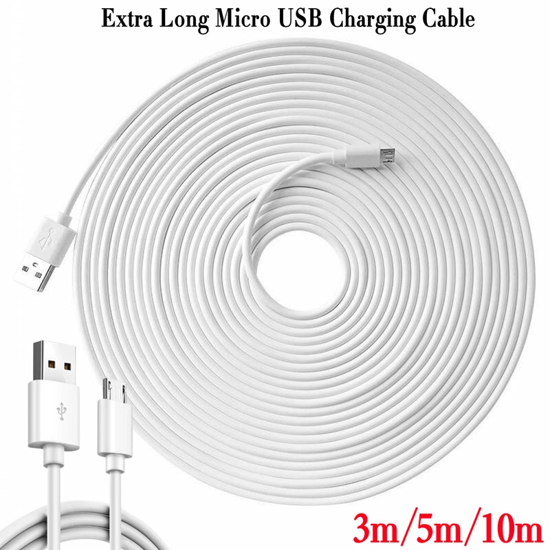 3/5/10m Super Long Micro USB Charging Charger Cable For Android Mobile ...