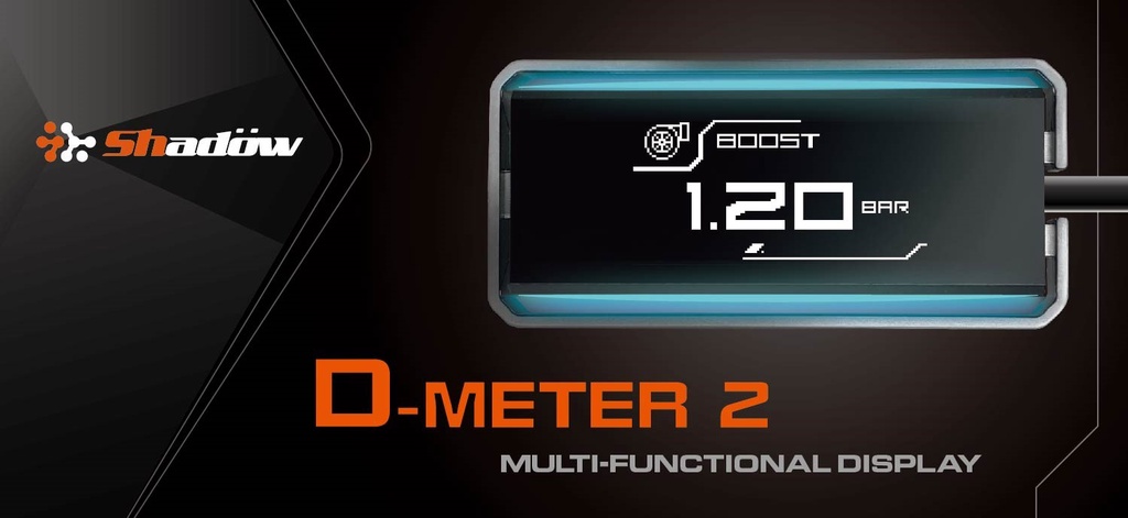 Shadow D-METER II Ten-In-One Multi-Indicator Turbo Gauge Water Temperature DSG Oil Gearbox OBD ...