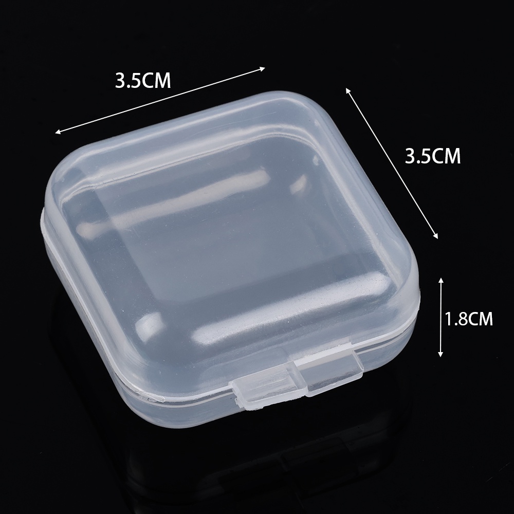 30PCS Small Boxes Square Transparent Plastic Box Jewelry Storage Case Finishing Container ...