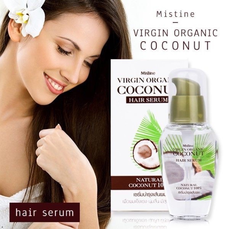 Mistine Virgin Organic Coconut Hair Serum 35ml | Shopee Singapore