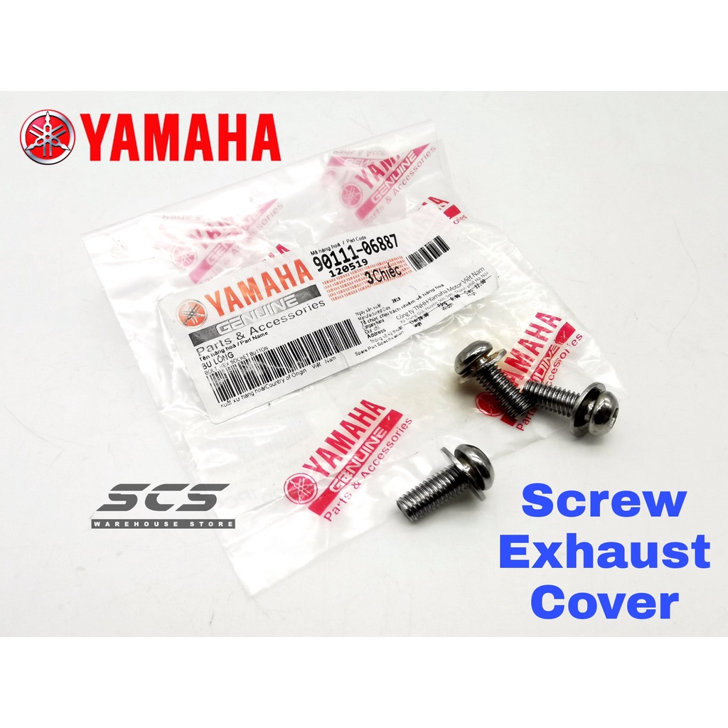 Exhaust Cover Screw Yamaha Skru Ekzos Y15ZR AVANTIZ SOLARIZ LC135 FZ150 ...