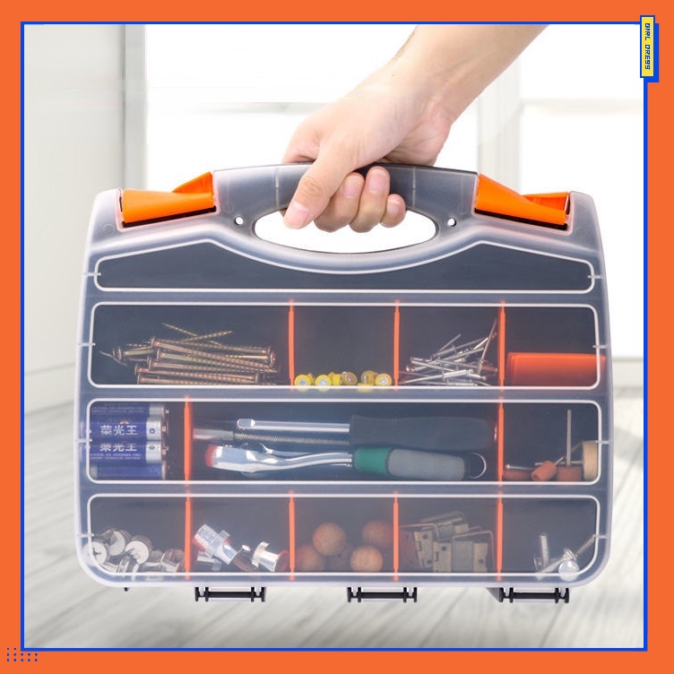 ABS Portable Parts Box Screw Classification Storage Box Hardware ...