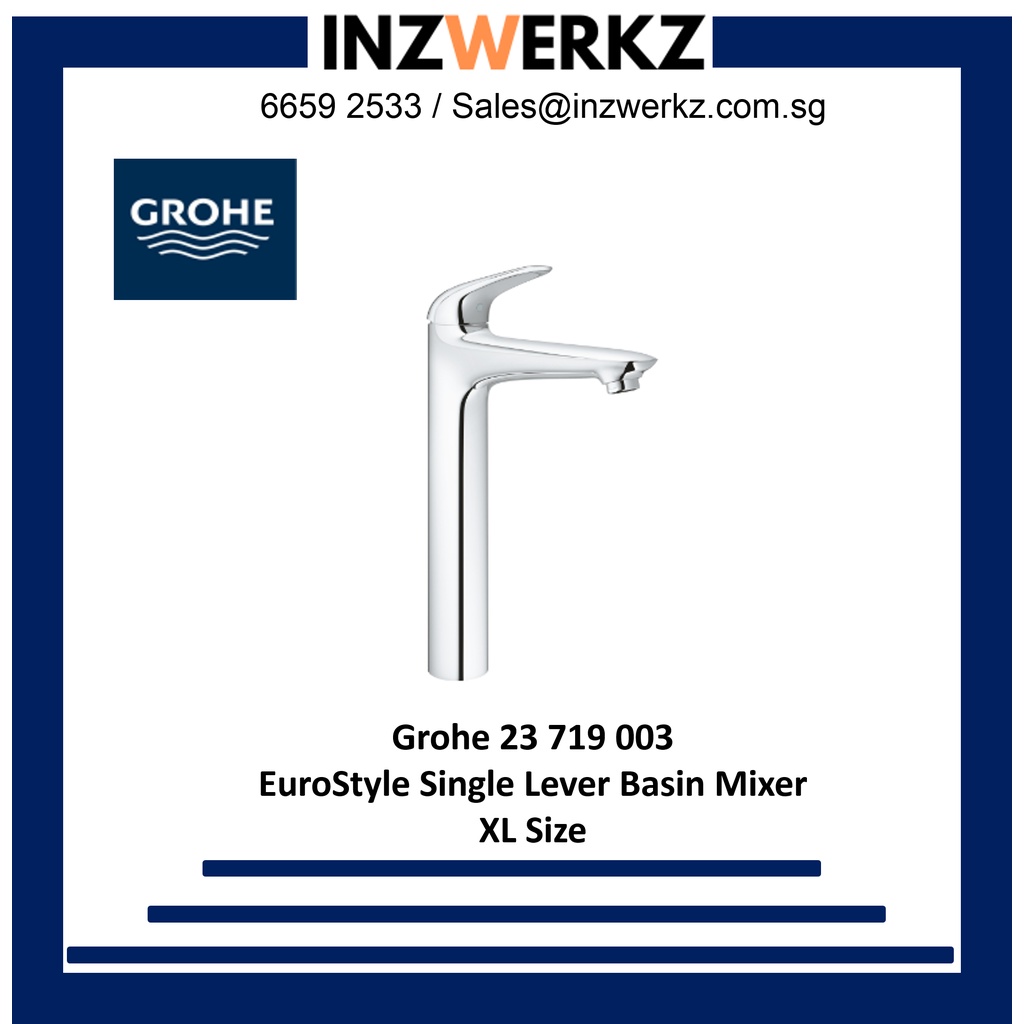 Grohe 23719003 EuroStyle Basin Mixer Tall Tap XL Size | Shopee Singapore