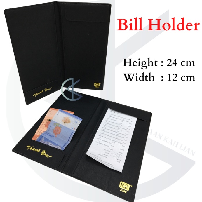Leather Cash Bill Holder / Cash Bill Register Folder ( 24 cm x 12 cm ...