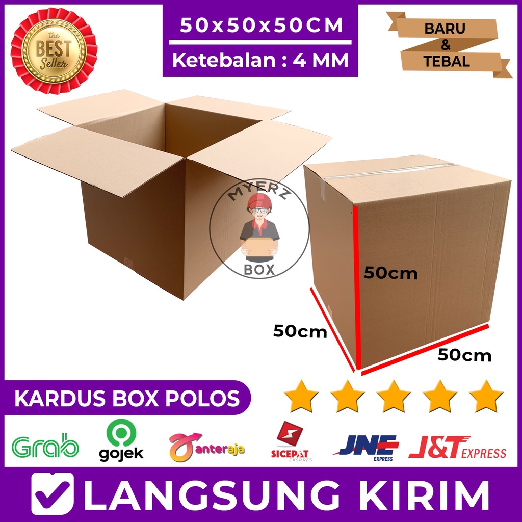 Jumbo Large Cardboard Plain Cardboard Box 50x50x50 Moving Packing ...