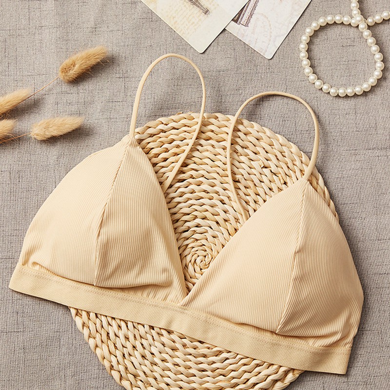 Pure color women's bra wireless push-up sexy seamless bra | Shopee ...