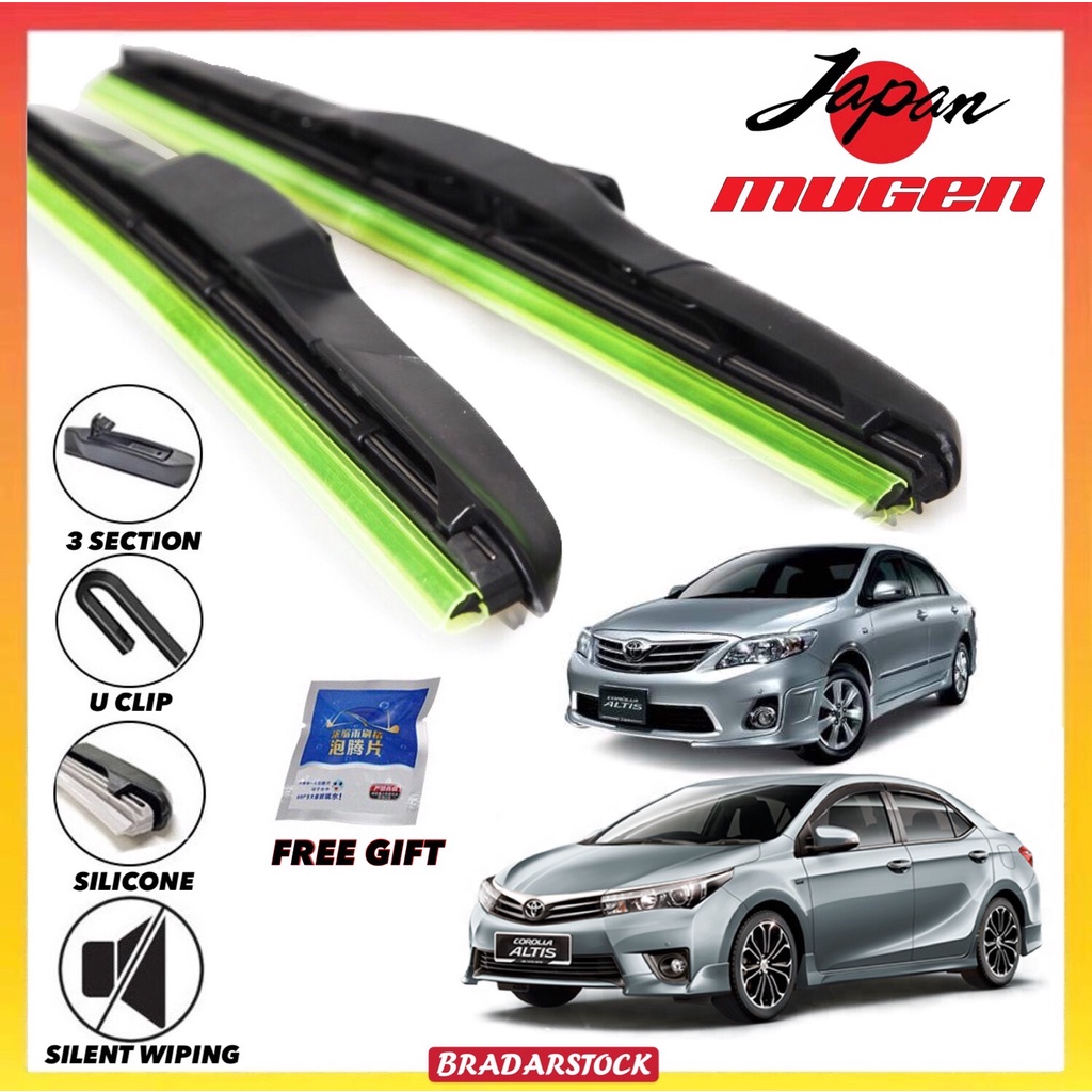 TOYOTA ALTIS WIPER ( Years 2008 - 2023 ) Japan Mugen Silicone Wiper Altis MG14 MG26 | Shopee ...