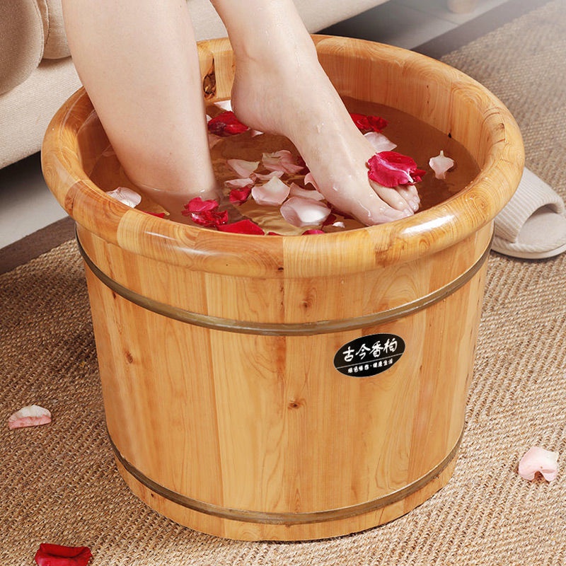 Foot spa wooden bucket / lignum cedrium / Wood Foot Spa Basin Wooden ...