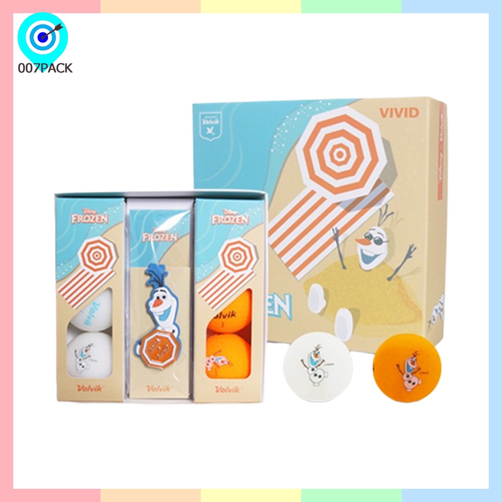 [Volvik] New Golf Disney Frozen Olaf 6 Balls + Golf Ball Marker Ball ...
