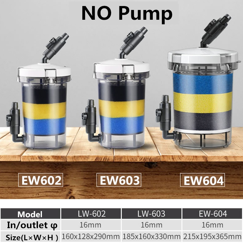 SunSun Aquarium Filter Canister External Fish Tank Sponge Filter Bucket ...