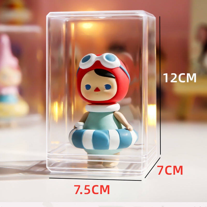 Clear Acrylic Display Case Cube Countertop Box Stand Riser Self ...