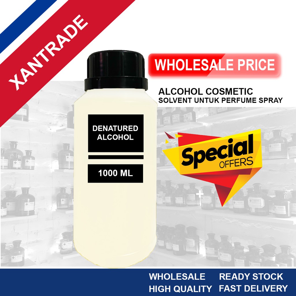 DENATURED ALCOHOL SPECIAL 1000ml - FOR SOLVENT BODY PERFUME | Shopee ...