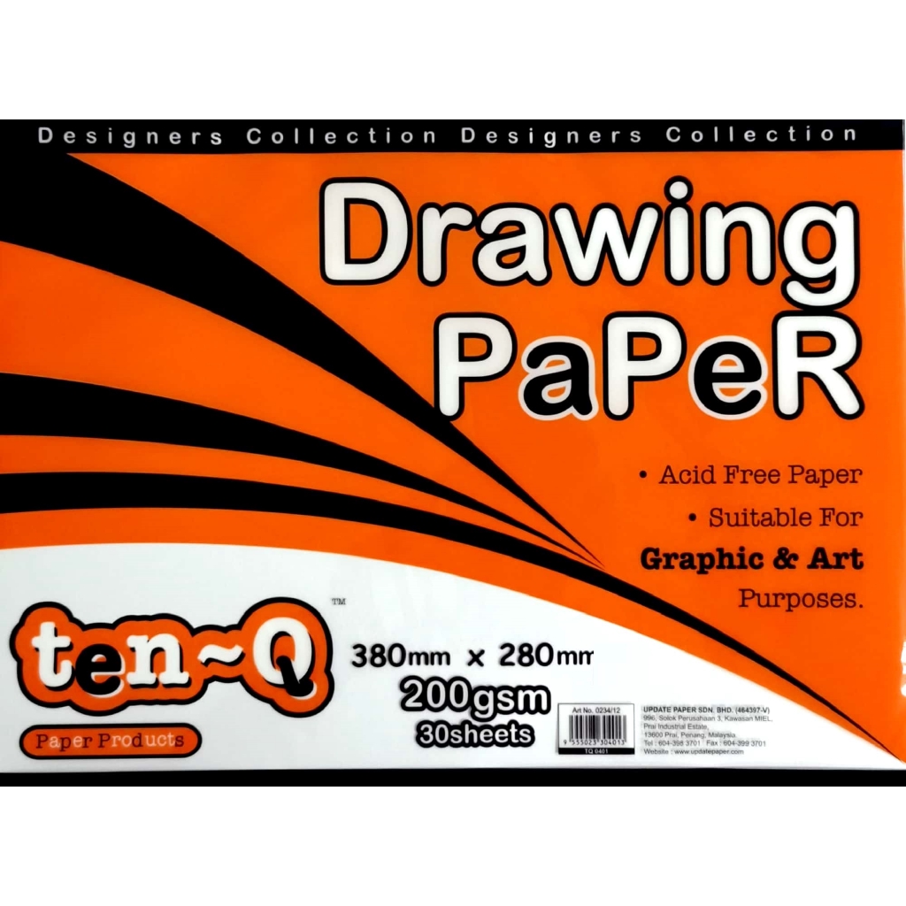 TEN-Q DRAWING PAPER ( 200gsm ) | Shopee Singapore
