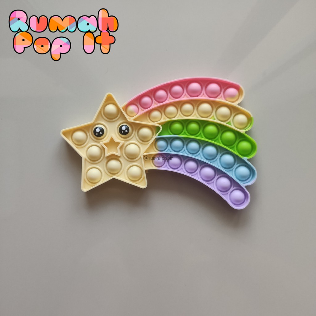 Pop It Fidget Toys Meteor Fall Star MACARON/Fidget Pop It Squishy/Pop ...