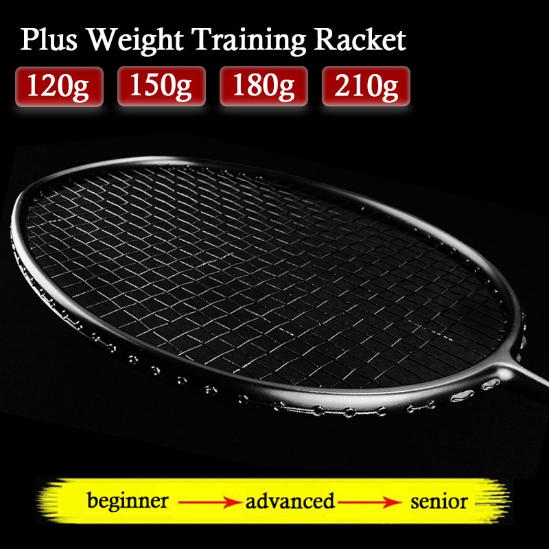 Plus Weight Training Badminton Racket 26-34 Pounds 120g 150g 180g 210g ...