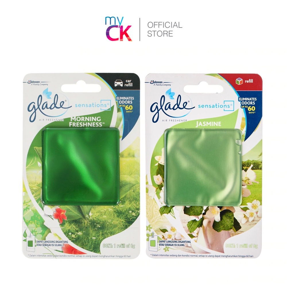 (Bundle of 6) Glade Air Freshener Refill For Car Sensations 8g | Shopee ...