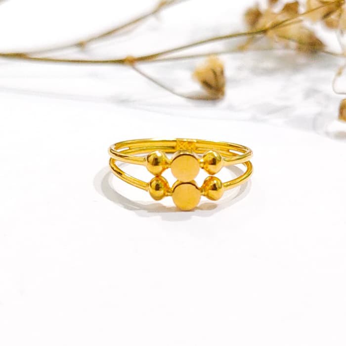 Cool original gold double circle model children's ring | Shopee Singapore