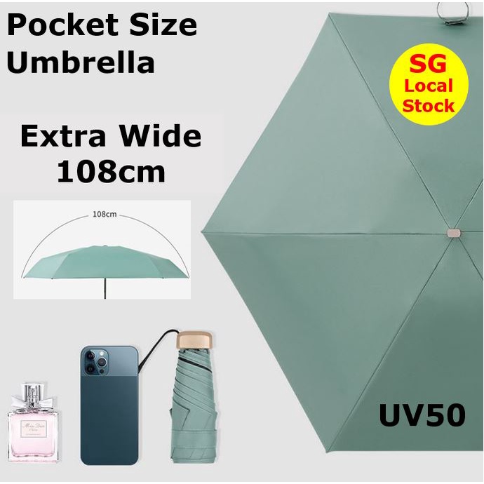 Pocket Size Umbrella UV50 Protection/Compact & Light Weight/Small ...