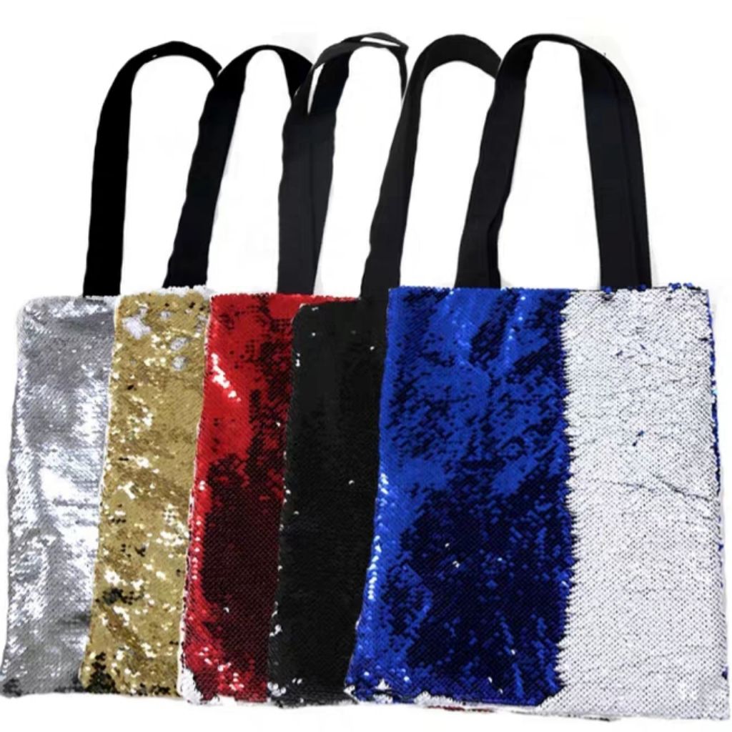 CUSTOMISED SEQUIN TOTE BAG Can print may image | Shopee Singapore