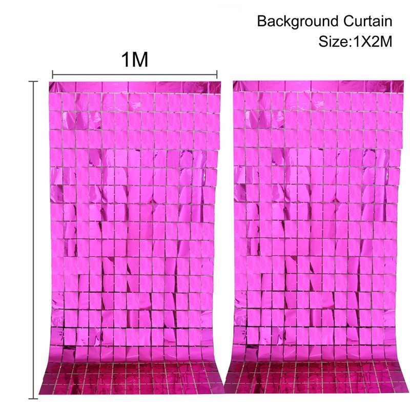 2meters Foil Curtain Backdrops Birthday Party Decorations Sequin Wall